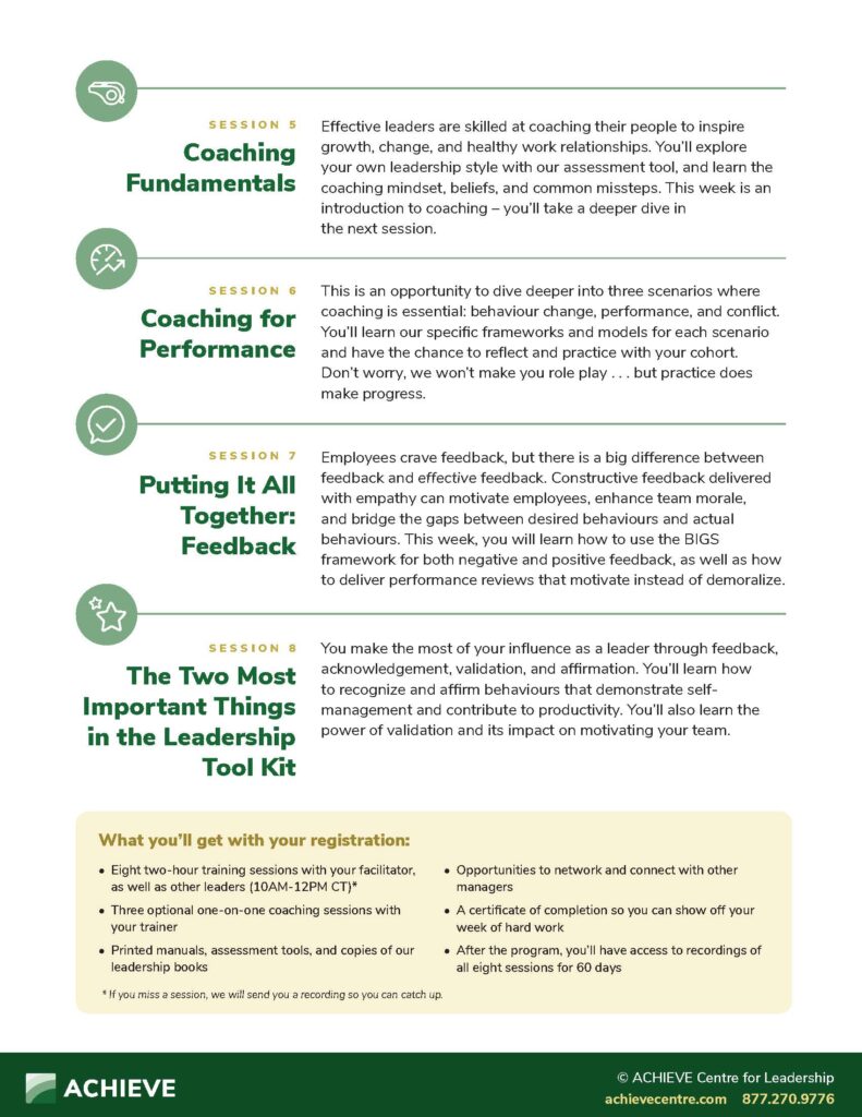 Leadership Essentials - Skills for Emerging Leaders Course Outline ...